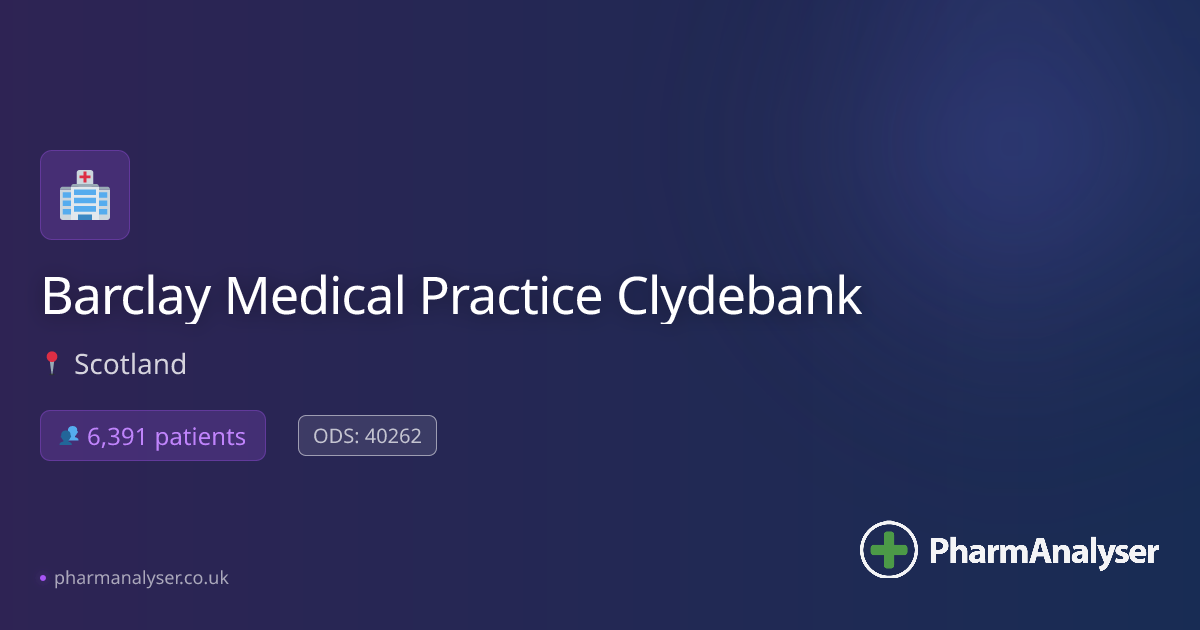 BARCLAY MEDICAL PRACTICE CLYDEBANK - GP in G81 1B... | 40262