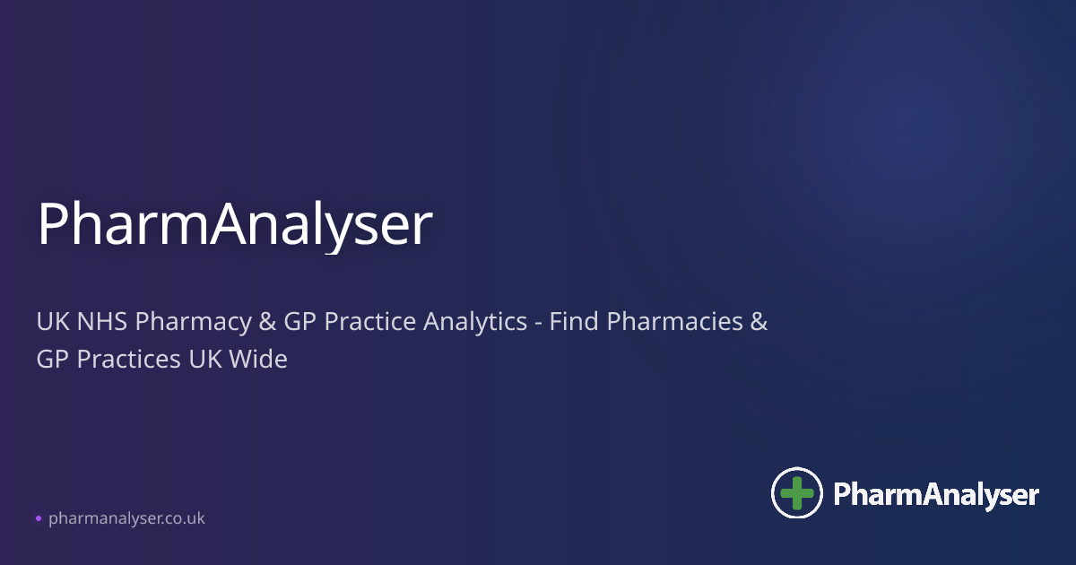 NHS Pharmacy & GP Practice Analytics - UK | PharmAnalyser